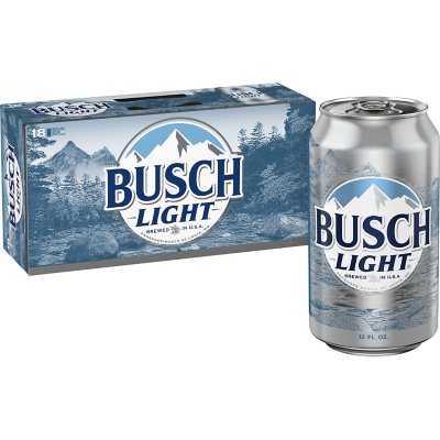 Busch Light Beer (12 oz. cans, 18 pk.) - Sam's Club
