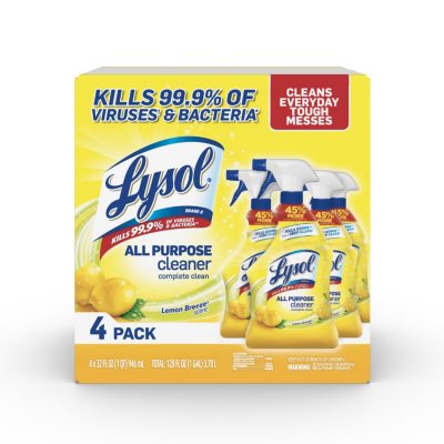 Lysol All-Purpose Cleaner Spray, Lemon Breeze, 4 pk., 32 oz. each - Sam ...