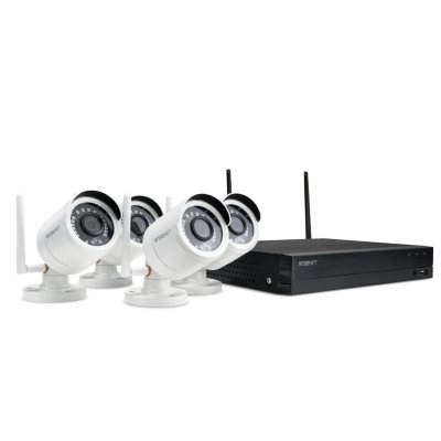 Wisenet 4-Channel Wi-Fi 1080p NVR Surveillance System with 1TB Hard ...