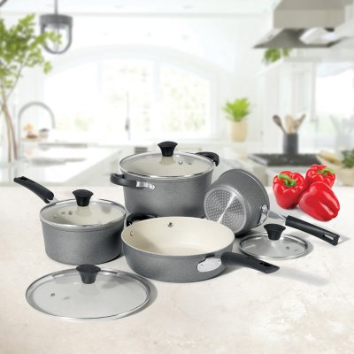 THE ROCK by Starfrit 8-Piece Cookware Set with Ceramic Coating - Sam's Club