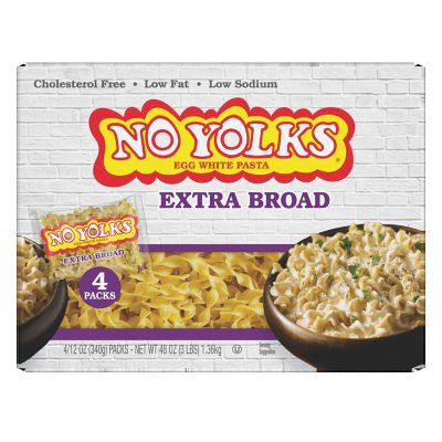 No Yolks Egg White Noodle Pasta (12 oz., 4 pk.) - Sam's Club