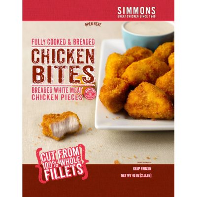 Simmons Breaded Chicken Bites - 2.5 lbs. - Sam's Club