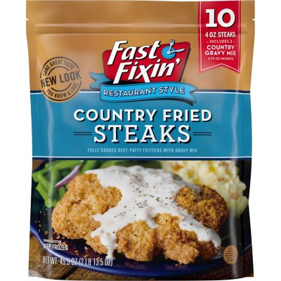 Fast Fixin' Restaurant Style Country Fried Steaks, Frozen (10 ct ...