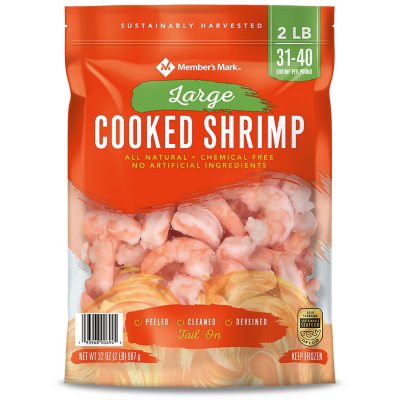 Member's Mark Cooked Large Shrimp (2 lb. bag, 31-40 pieces per pound ...
