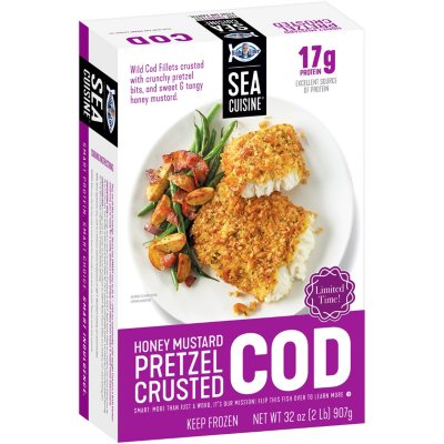 High Liner Sea Cuisine Honey Mustard Pretzel Crusted Cod, Frozen (32 oz ...
