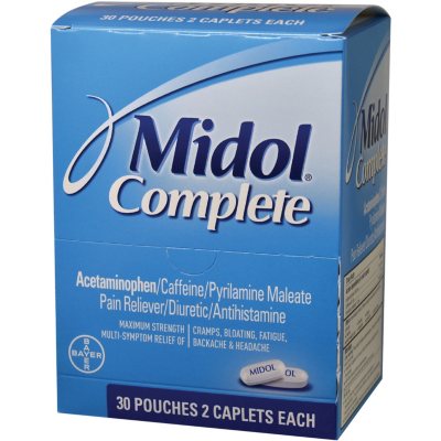 Midol Complete (30 pouches, 2 caplets each) - Sam's Club