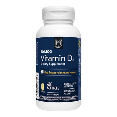 Member's Mark Vitamin D-3 2000 IU Dietary Supplement (400 ct.) - Sam's Club