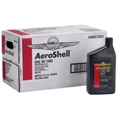 AeroShell W100 Aviation Oil - 1 Quart Bottles - 12 Pack - Sam's Club