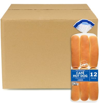 Lewis Bake Shop Cafe Hot Dog Buns, Bulk Wholesale Case (96 ct.) - Sam's ...