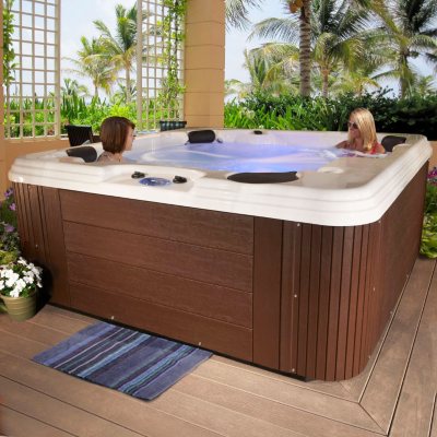 Everlast Spas Prosperity 6 Person 55-Jet Lounger Acrylic Spa - dealepic