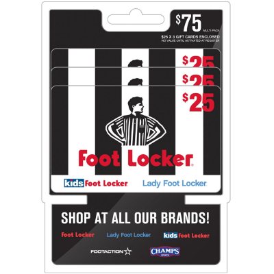 Foot Locker $75 Value Gift Cards - 3 x $25 - Sam's Club