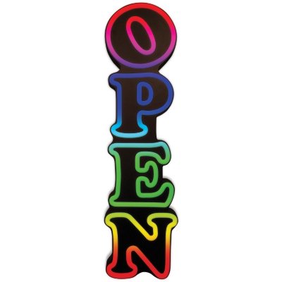 Mystiglo Vertical Animated Color-Changing Open Sign - Sam's Club
