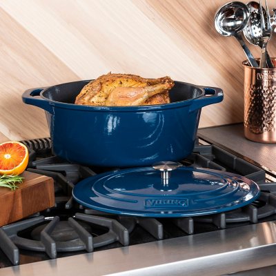 Viking 7-Quart Enamel Coated Cast Iron Dutch Oven/Roaster (Assorted ...