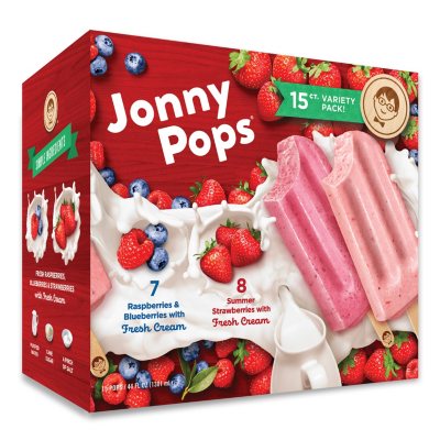 JonnyPops Fruit and Cream Bars Variety Pack (15 ct.) - Sam's Club